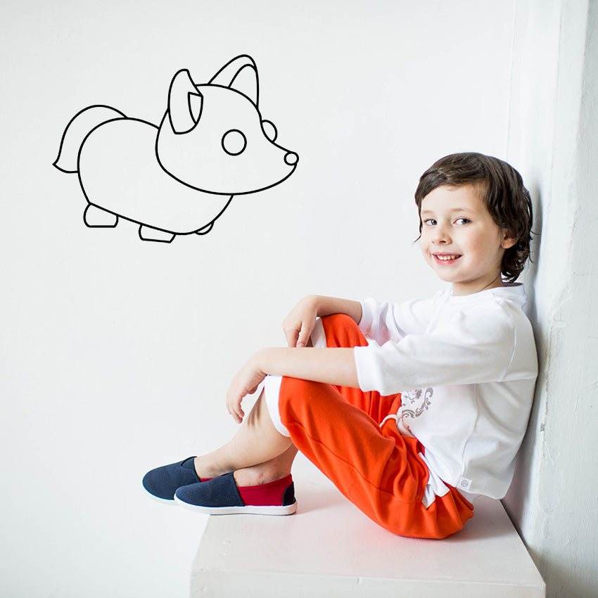 Adopt Me Arctic Fox Roblox Wall Decal - Fun Gamer Decor – Wall Art ...