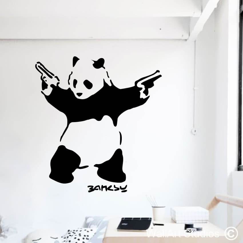 Banksy Panda Decal Design | Banksy Wall Stickers | Wall Art Studios ...
